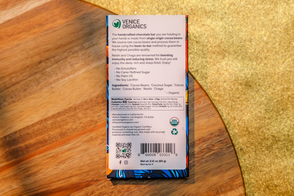 Calm & Strong Chocolate Bar – Venice Organics